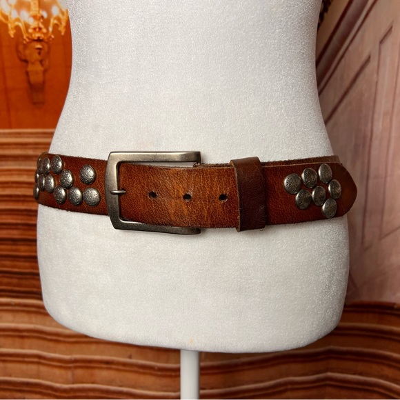 Vintage | Accessories | Vintage Heavy Metal Rocker Belt Studded All The ...